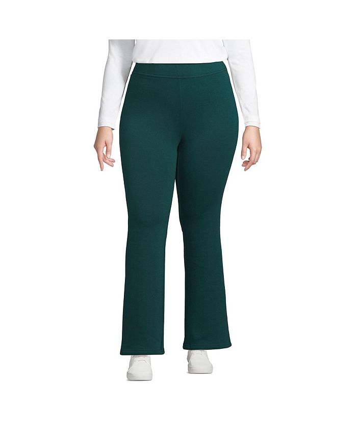 Lands' End Women's Plus Size High Rise Serious Sweats Fleece Lined ...