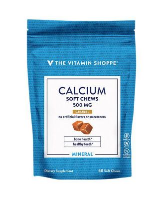 Calcium Soft Chews - Bone & Teeth Health - 500 MG - Caramel (60 Soft ...