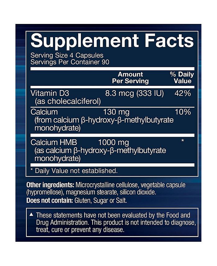 BodyTech HMB + Vitamin D3 - Supports Muscle Growth and Strength (360 ...