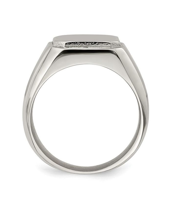 Chisel Stainless Steel Polished Signet Ring - Macy's