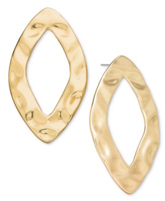 I.N.C. International Concepts Hammered Open Drop Earrings, Created for ...
