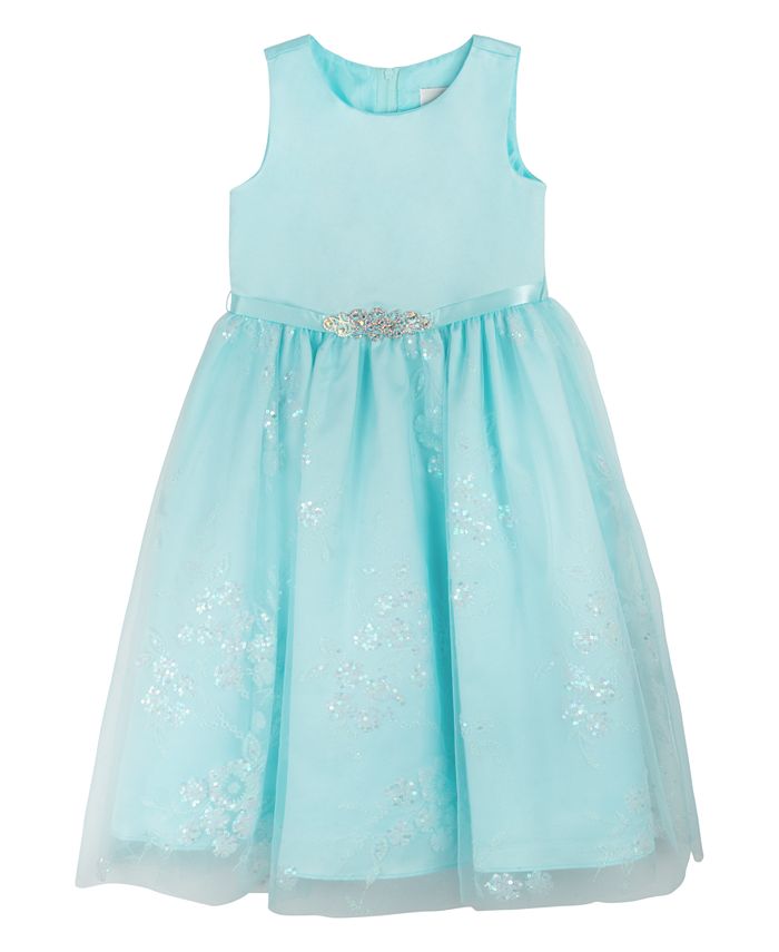 Rare Editions Little Girls Sleeveless Sequin and Glitter Mesh Party ...