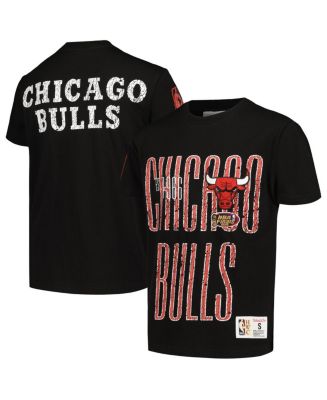 Big Boys Mitchell & Ness Black Distressed Chicago Bulls Hardwood ...