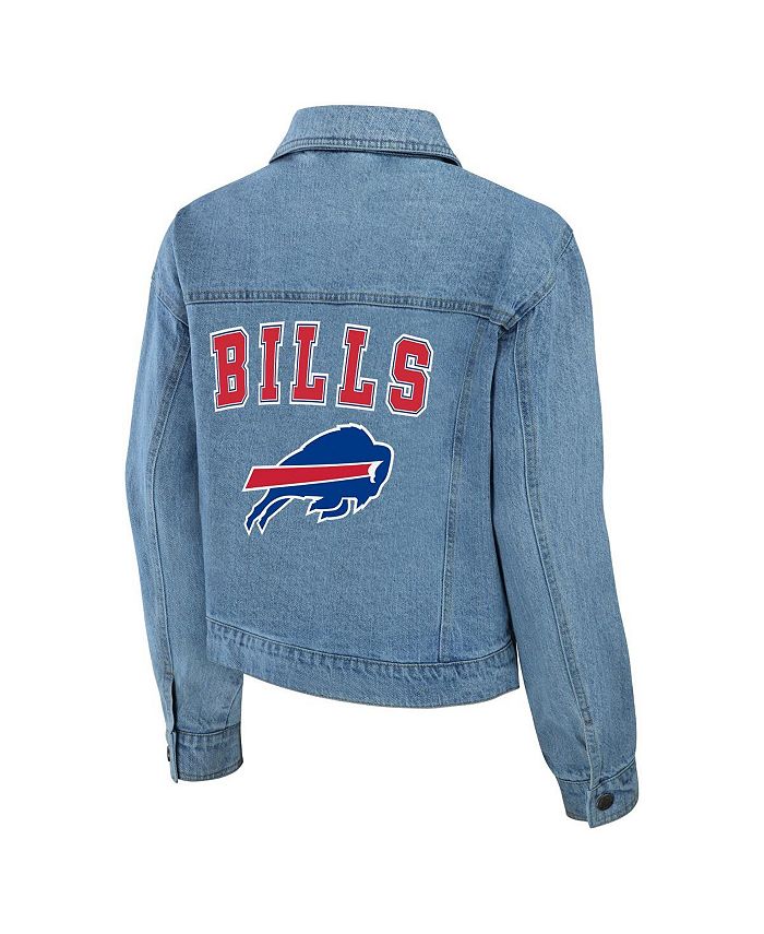 WEAR by Erin Andrews Women's Buffalo Bills Full-Snap Denim Jacket - Macy's