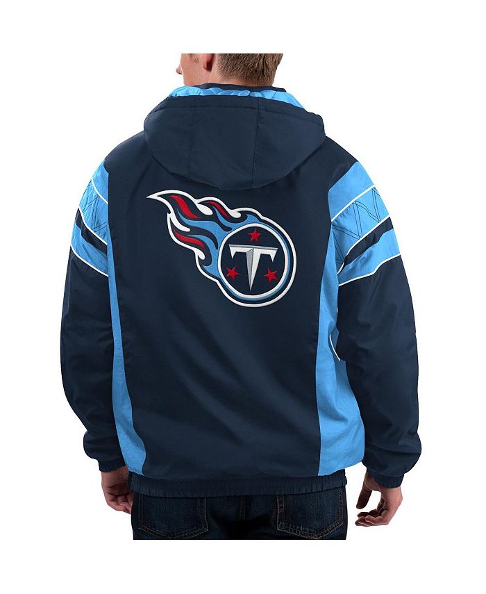 Starter Men's Navy, Blue Tennessee Titans Home Team Half-Zip Hoodie ...