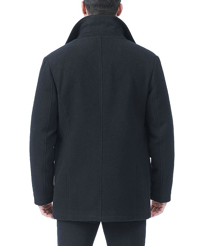 BGSD Men Calvin Wool Blend Car Coat with Removable Bib - Tall - Macy's