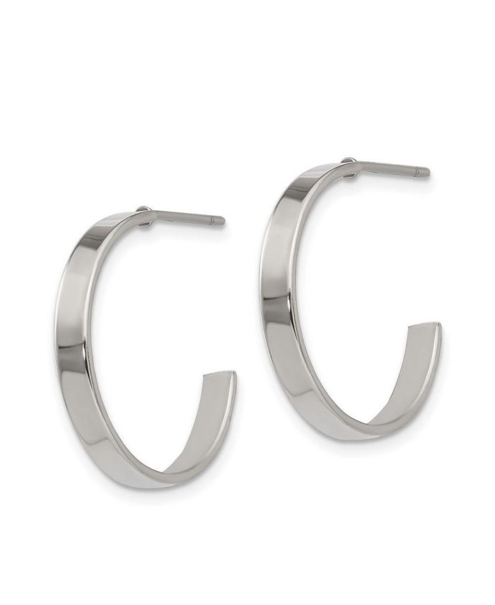 Chisel Stainless Steel Polished J Hoop Earrings - Macy's
