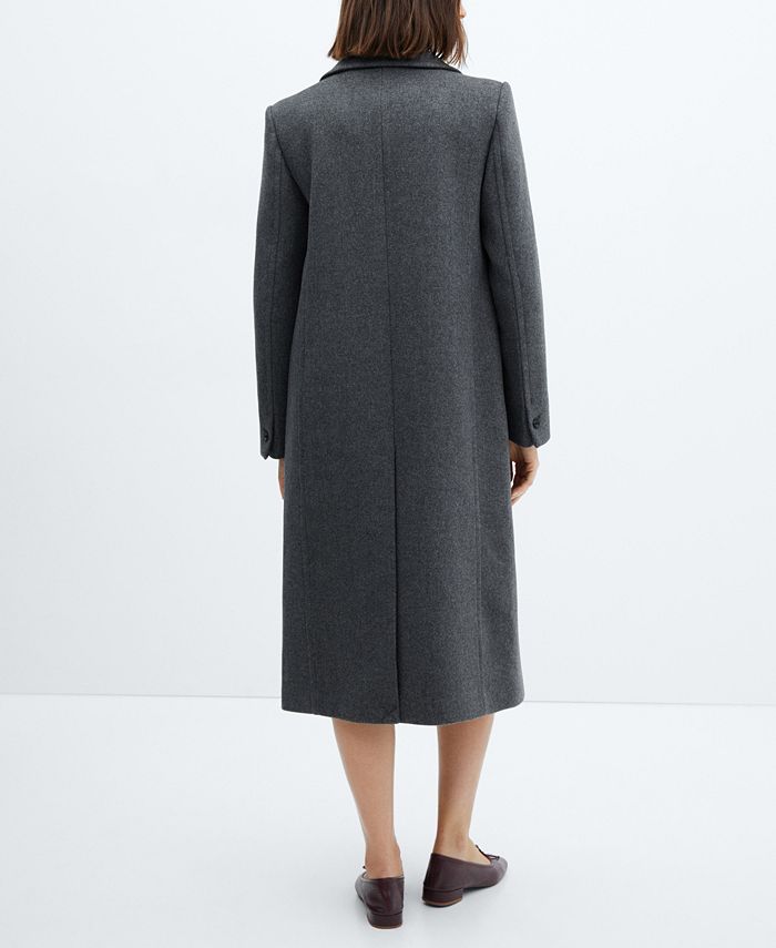 MANGO Women's Lapels Wool Coat - Macy's