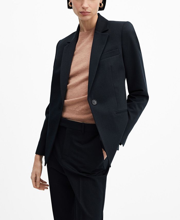 MANGO Women's Fitted Suit Blazer - Macy's