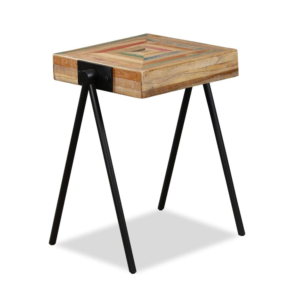 Click here for Side Table Solid Reclaimed Teak - Brown prices