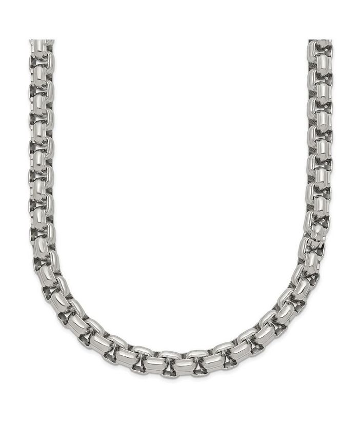 Chisel Stainless Steel Polished 24 inch Fancy Box Chain Necklace - Macy's