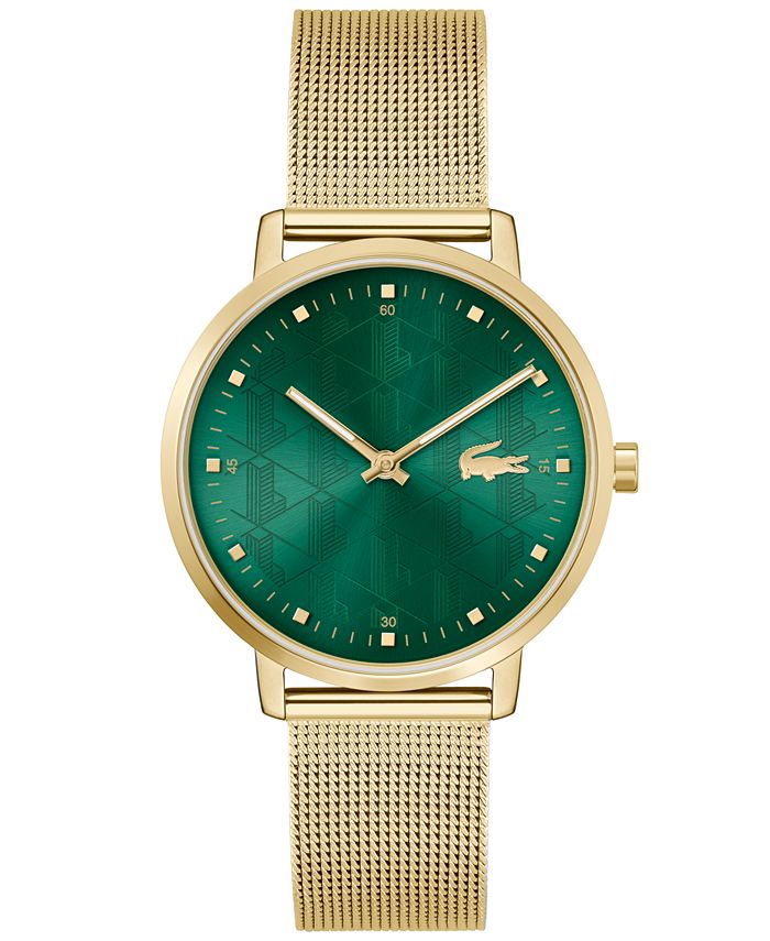 Lacoste Women's Crocorigin Quartz Gold-Tone Stainless Steel Bracelet ...