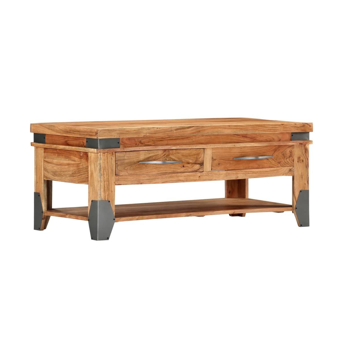 Click here for Coffee Table 43.3x20.5x17.7 Solid Acacia Wood - Br... prices