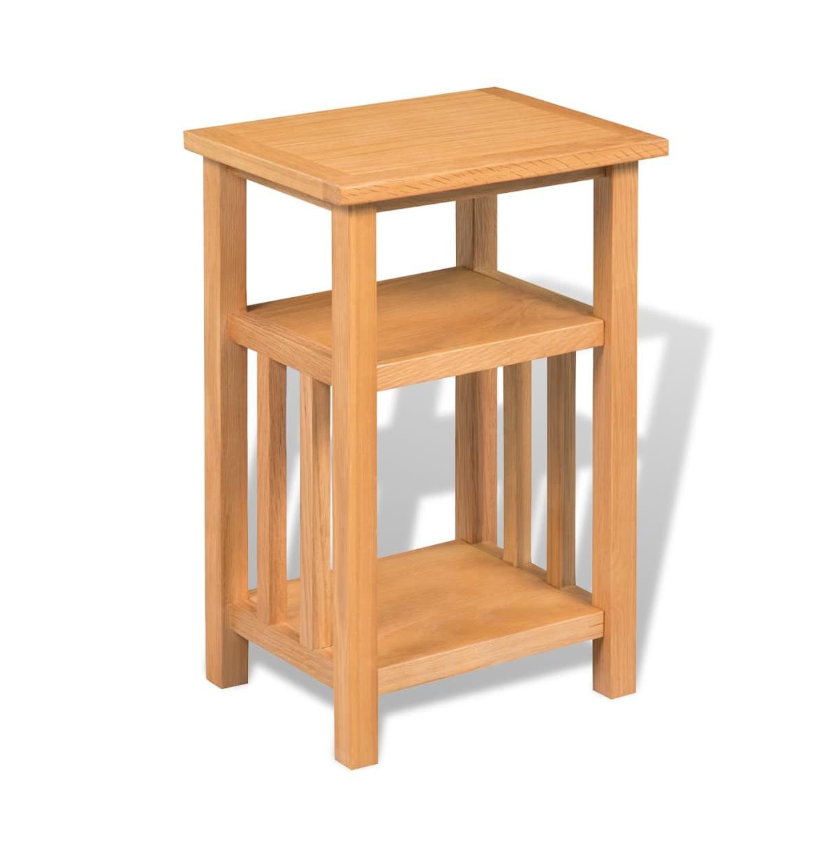 Click here for End Table with Magazine Shelf Solid Oak Wood 10.6x... prices