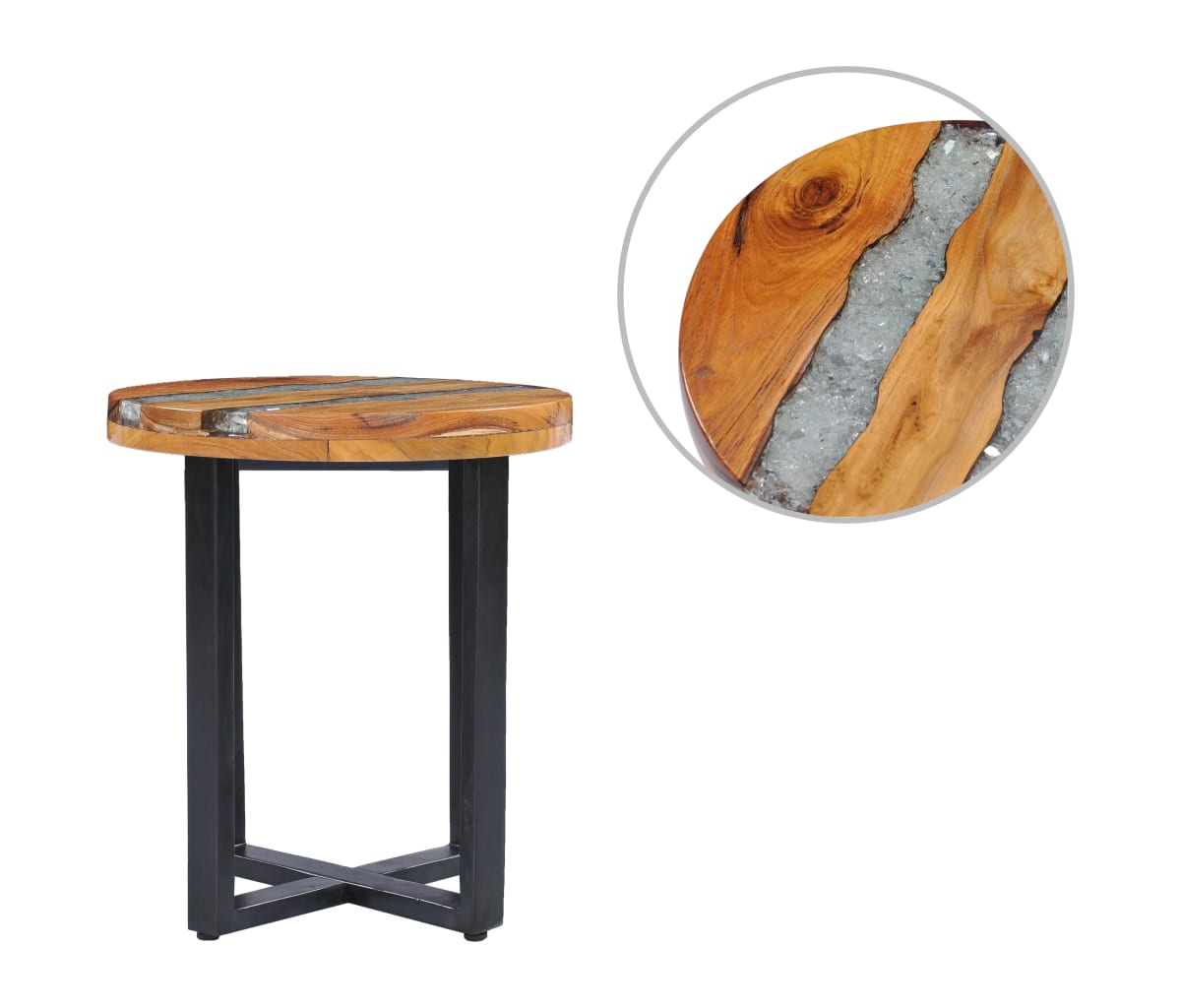 Click here for Coffee Table 15.7x17.7 Solid Teak Wood and Polyres... prices