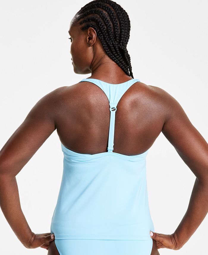 Nike Women's Essential Square Neck Racerback Tankini Top - Macy's