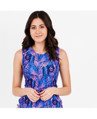 Calypsa Women's Closed Back UPF 50+ Tankini Maya Swim Top - Macy's