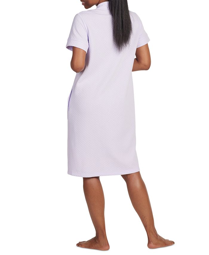 Miss Elaine Women's Short-Sleeve Zip-Front Robe - Macy's