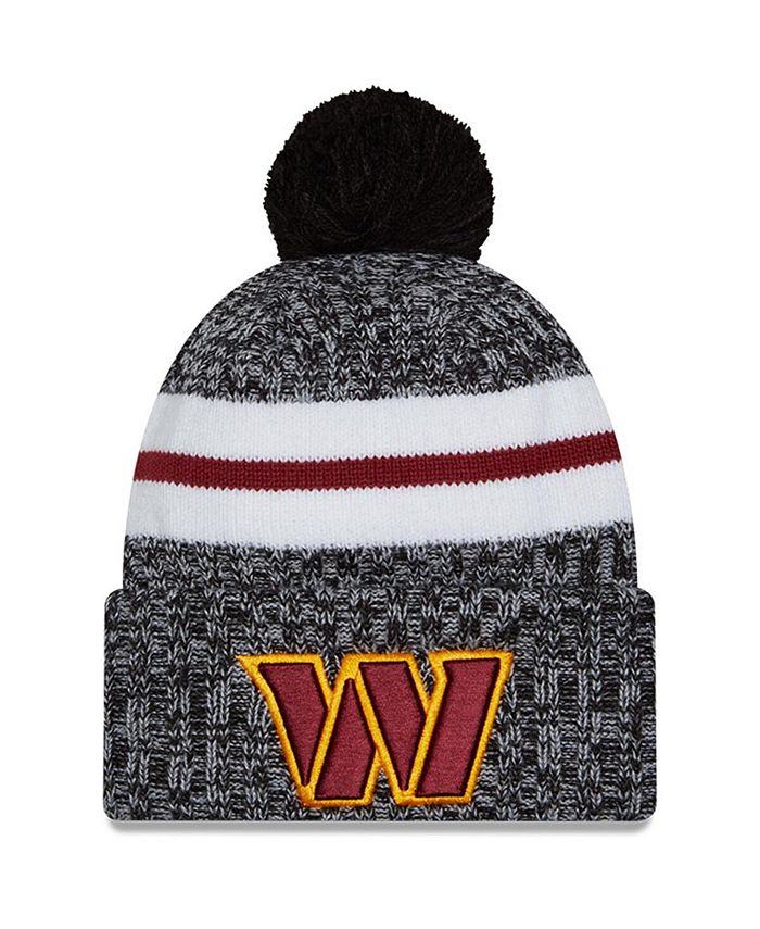 New Era Men's Black Washington Commanders 2023 Sideline Cuffed Knit Hat ...