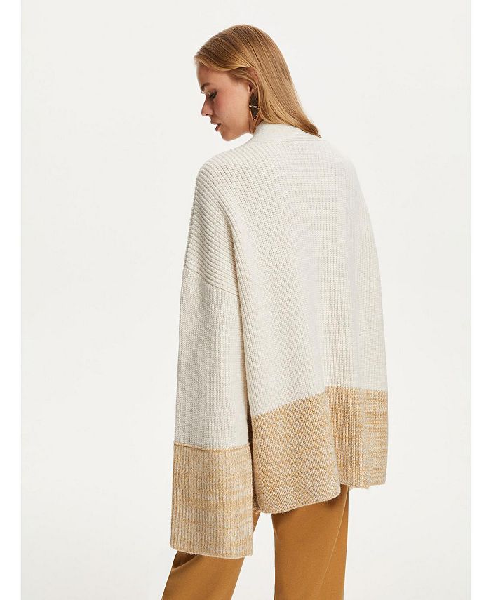 NOCTURNE Women's Color Block Knit Cardigan - Macy's