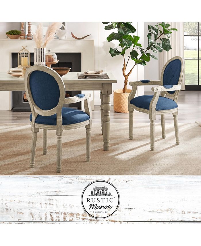 Rustic Manor Edna Linen Dining Chair - Macy's