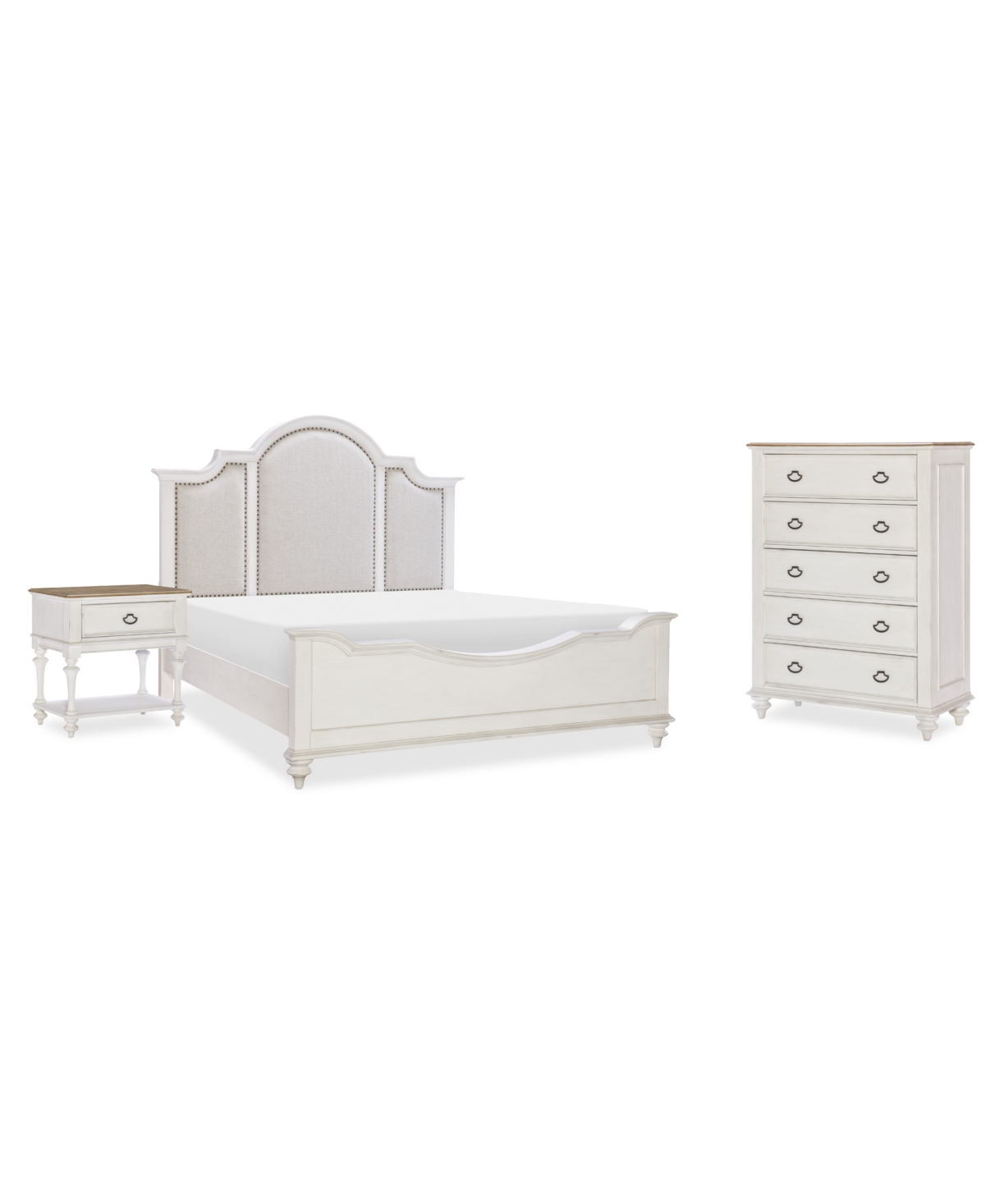Click here for Mandeville 3pc Bedroom Set (Upholstered King Bed +... prices