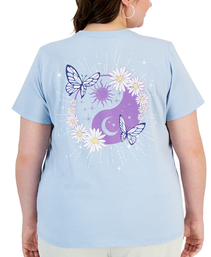 Rebellious One Trendy Plus Size Yin Yang Graphic T-Shirt - Macy's