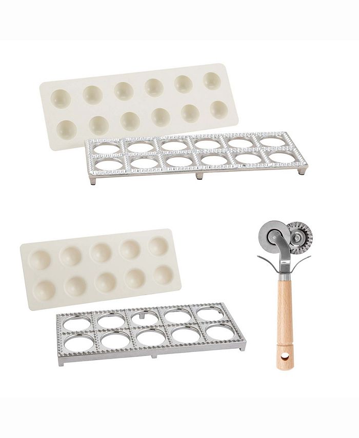 Fante's 5-Piece Ravioli Maker and Double Pastry Ravioli Pasta Dough ...