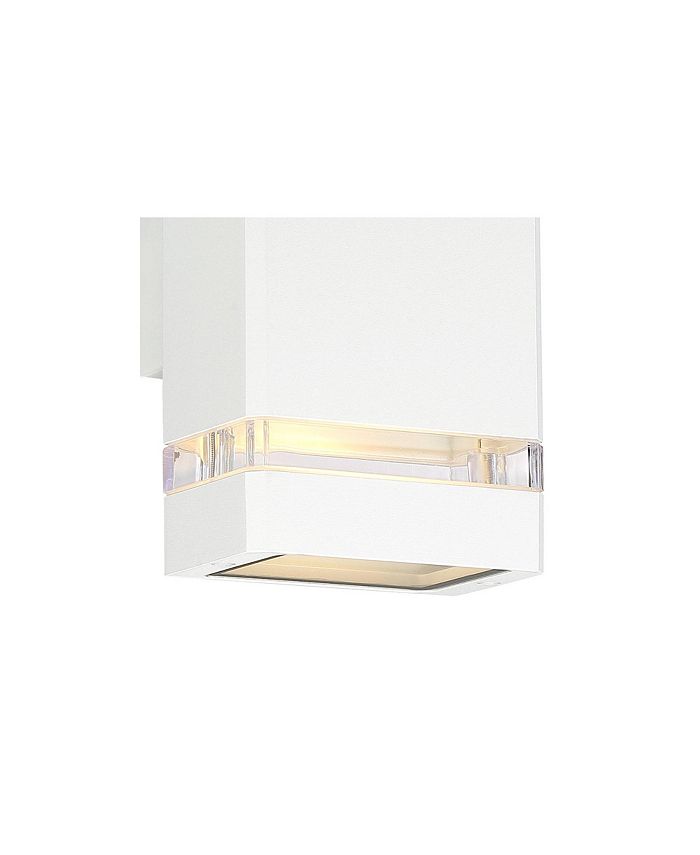 Possini Euro Design Sky ridge Modern Outdoor Wall Light Fixture White 2 ...