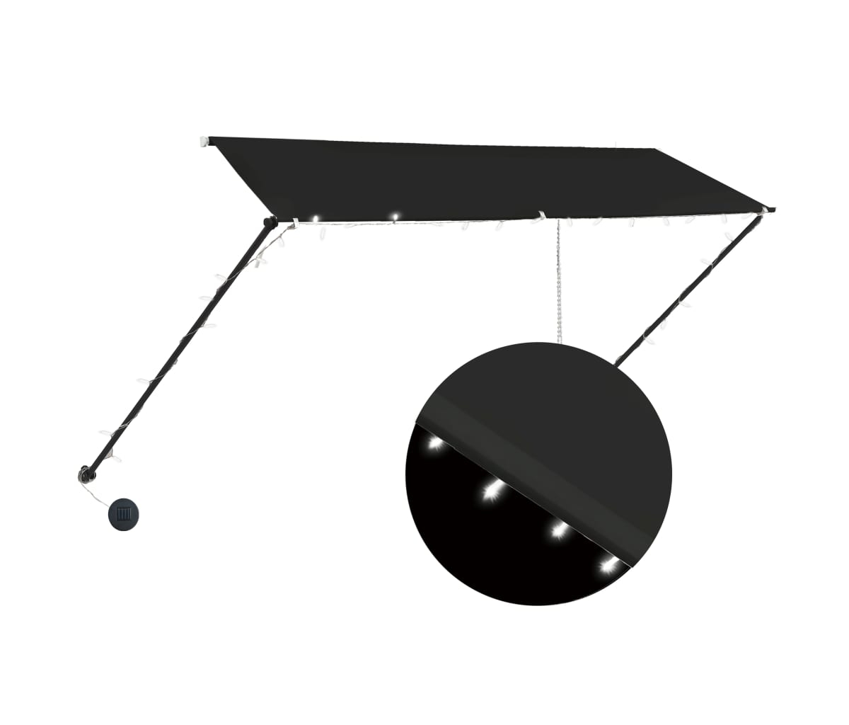 Click here for Retractable Awning with Led 118.1x59.1 Anthracite... prices