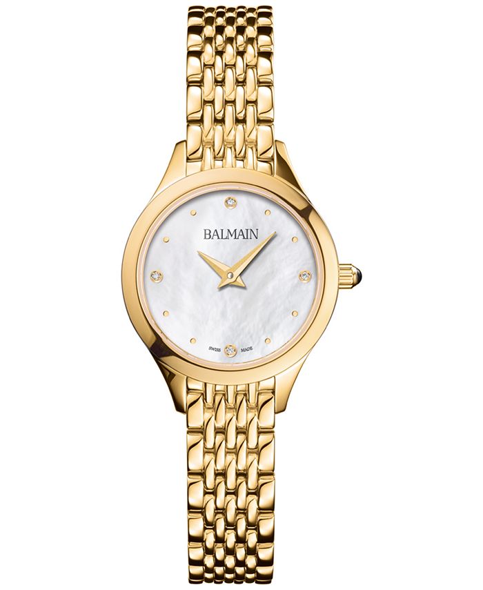 Balmain Women's Swiss Balmain de Balmain Diamond Accent Gold PVD ...