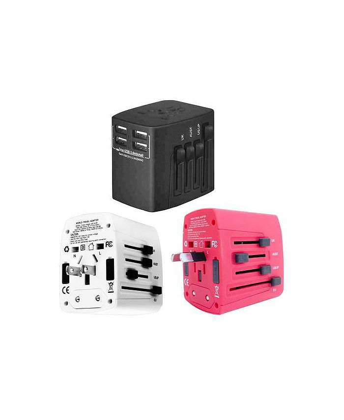 5 Core Travel Adapter 3 Pieces International Power Adapter Plug Multi ...