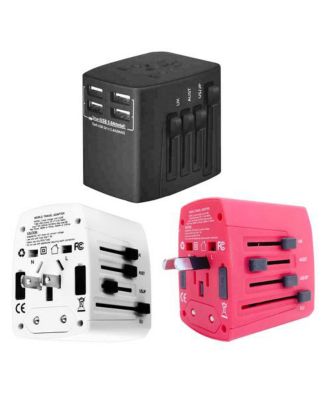 5 Core Travel Adapter 3 Pieces International Power Adapter Plug Multi ...