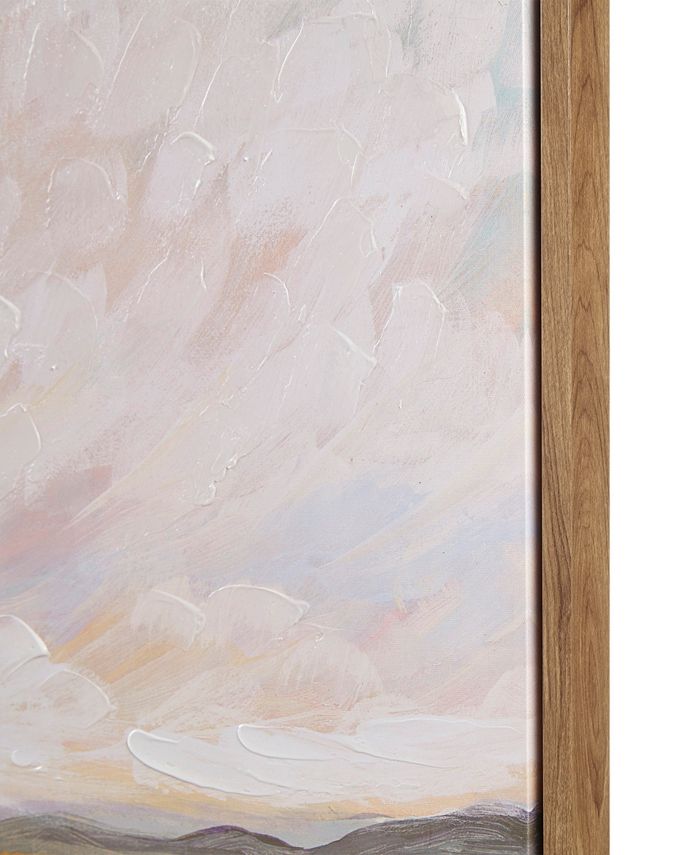 Madison Park Peaceful River Hand Embellished Framed Canvas Abstract ...