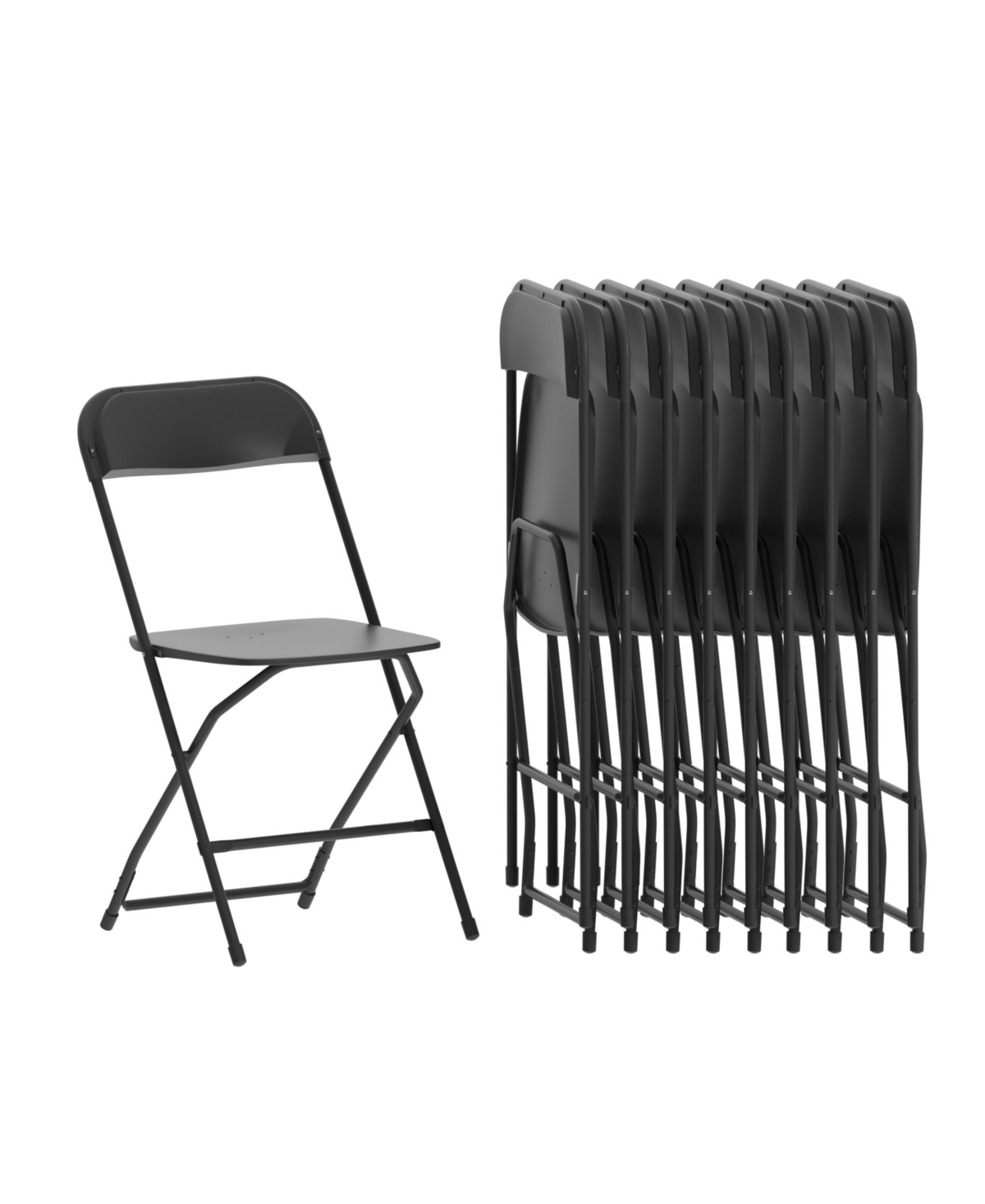 Click here for Set Of 10 Stackable Folding Plastic Chairs - 650 L... prices