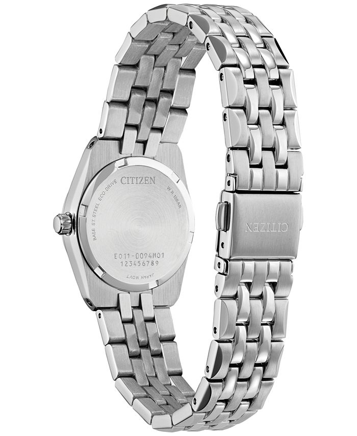Citizen Eco-Drive Women's Corso Diamond (1/10 ct. t.w.) Stainless Steel Bracelet Watch 28mm - Macy's