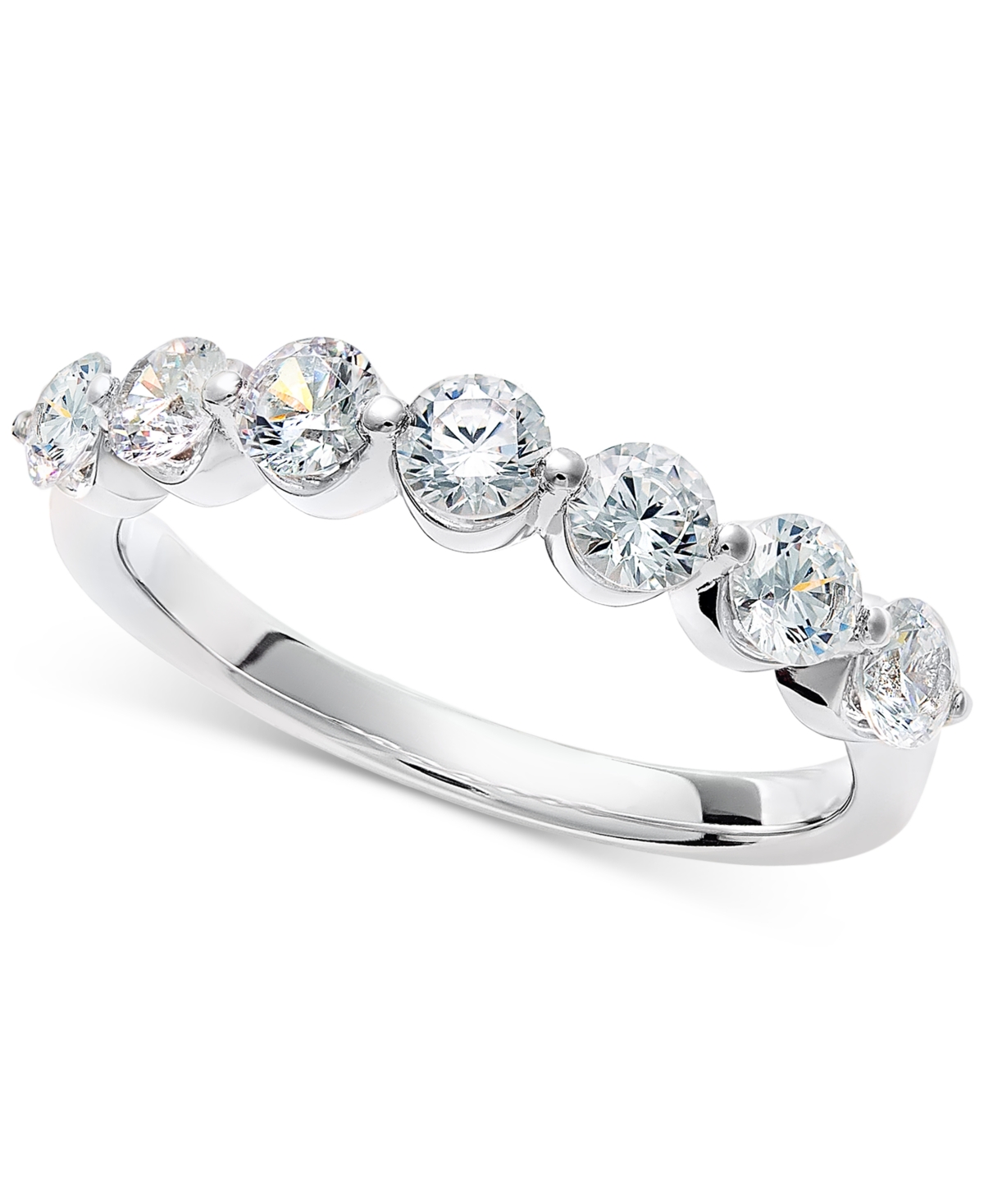 Click here for Diamond Seven Stone Band (1 ct. t.w.) in 14k White... prices