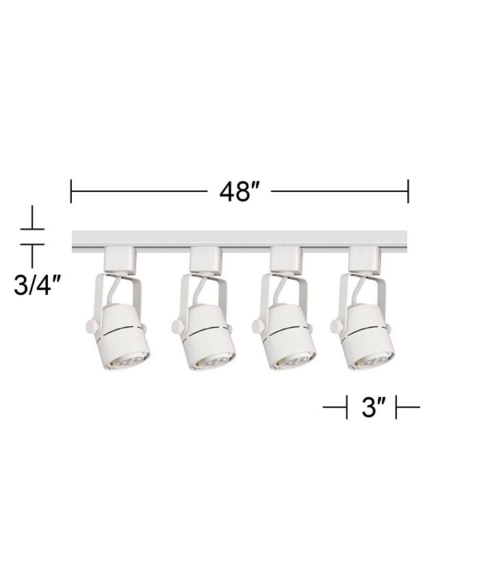 Pro Track Denzel 4-Head LED Ceiling Track Light Fixture Kit Floating ...