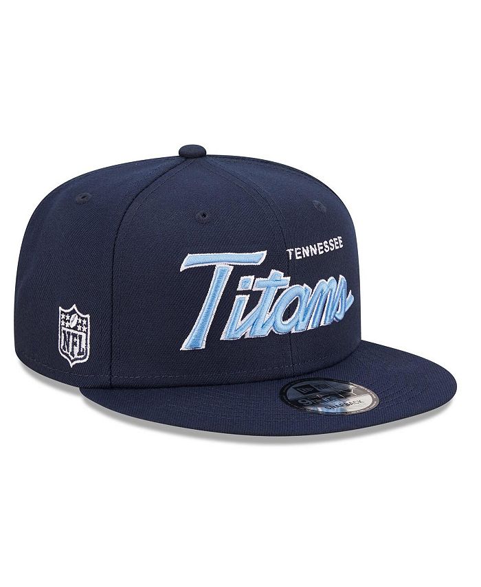 New Era Men's Navy Tennessee Titans Script 9FIFTY Snapback Hat - Macy's