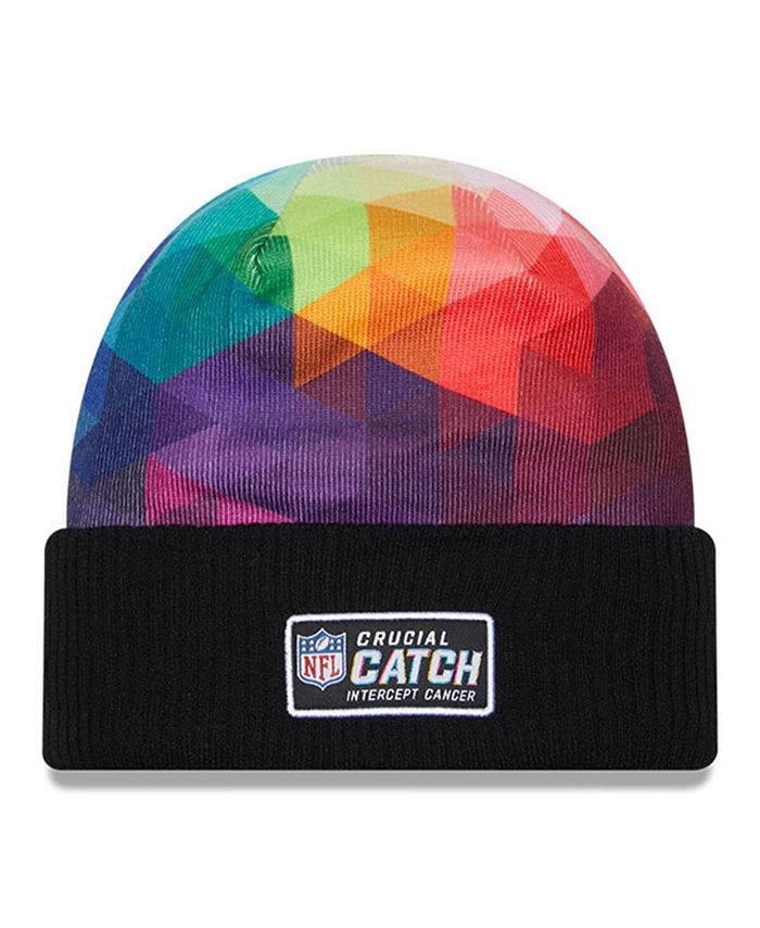 New Era Men's Black 2023 NFL Crucial Catch Cuffed Knit Hat - Macy's