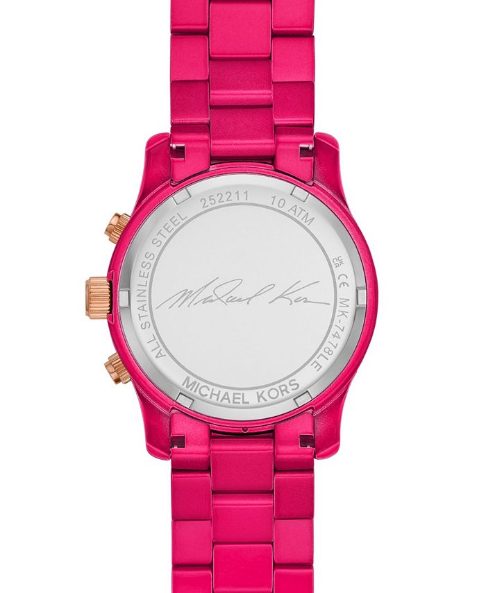 Michael Kors Women's Limited Edition Runway Chronograph Deep Pink ...