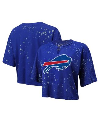 Women's Majestic Threads Royal Distressed Buffalo Bills Bleach Splatter ...