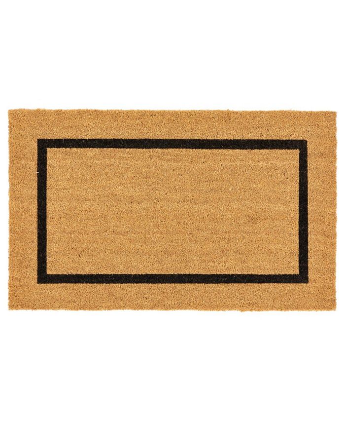 mDesign Coir and Rubber Non-Slip Indoor/Outdoor Entryway Door Mat ...