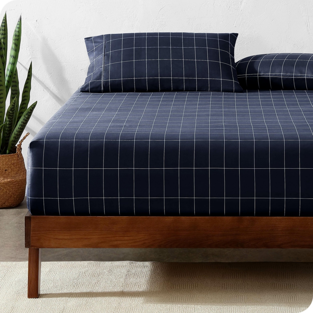 Click here for Bare Home Double Brushed Printed Fitted Sheet - Gr... prices