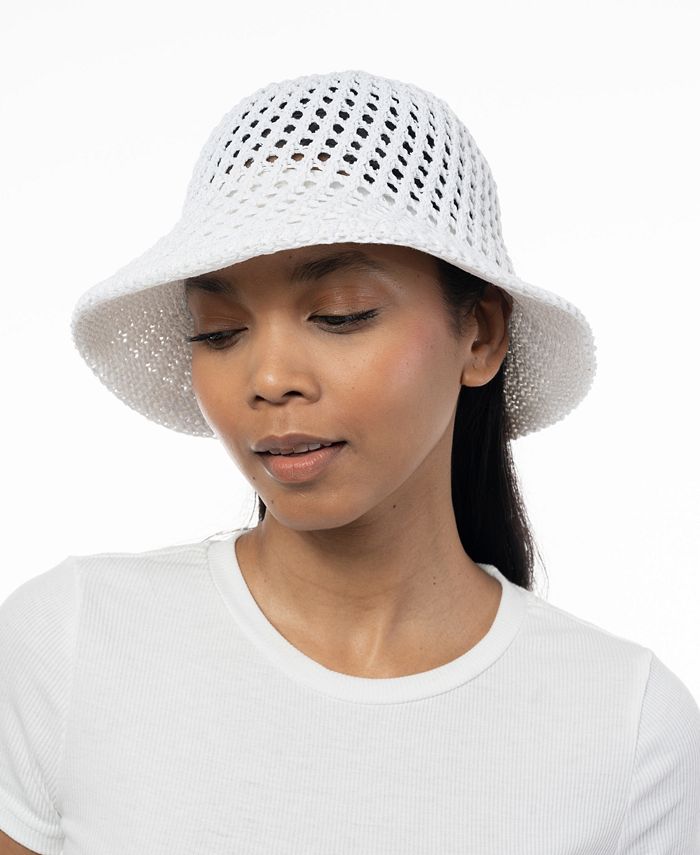 On 34th Women's Open-Knit Crochet Cloche Hat, Created for Macy's - Macy's