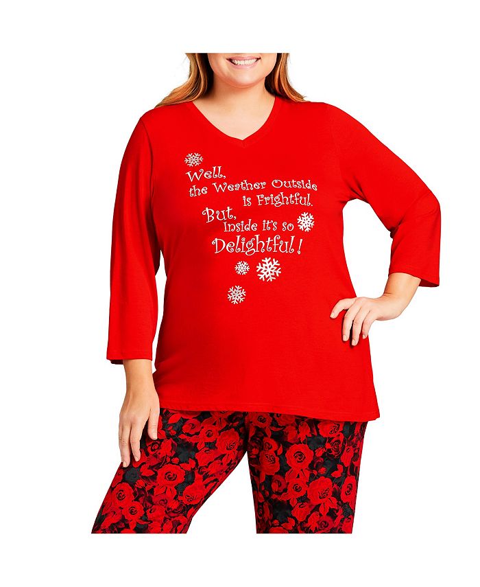 AVENUE Plus Size Slogan Sleep Top - Macy's