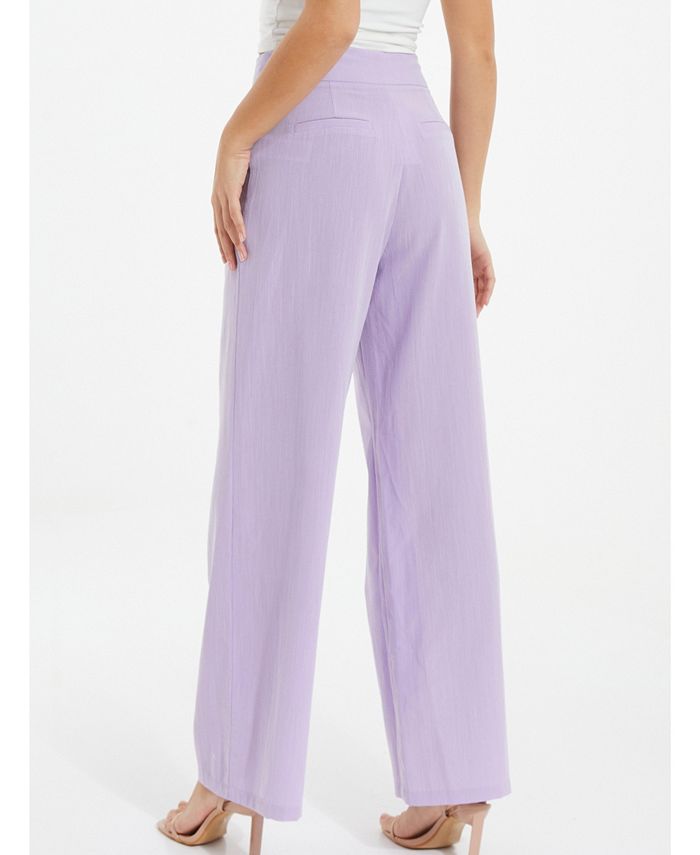 QUIZ Women's Linen Palazzo Trouser - Macy's