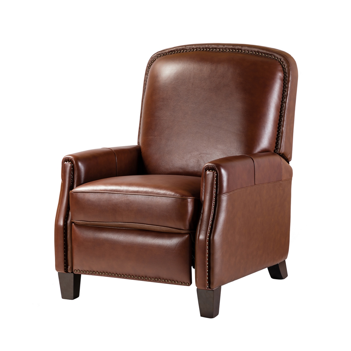 Click here for Hickey Modern Genuine Leather Recliner with Nailhe... prices