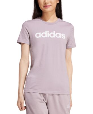 adidas Women's Essentials Cotton Linear Logo T-Shirt - Macy's