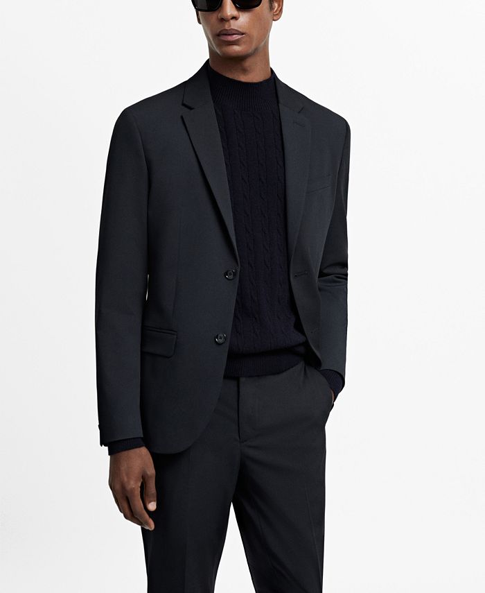 MANGO Men's Super Slim-Fit Stretch Fabric Suit Blazer - Macy's